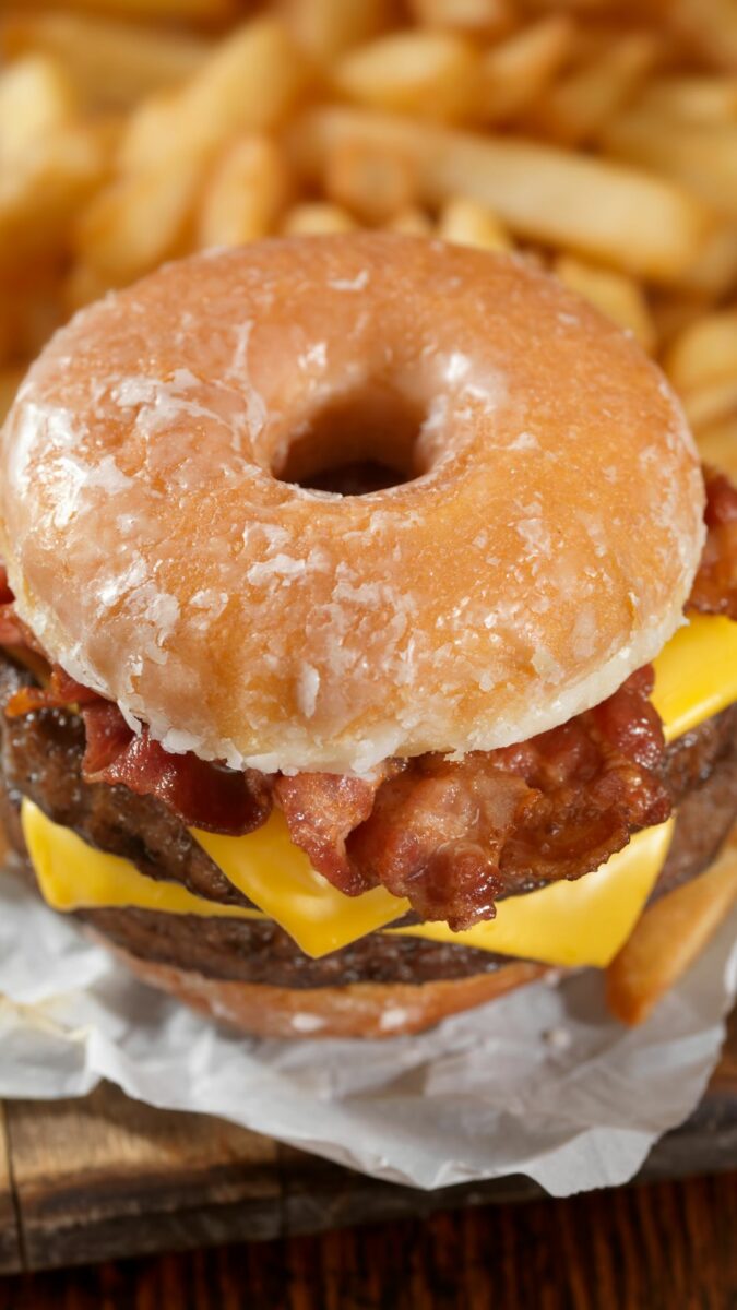 Doughnut Bacon Cheeseburger